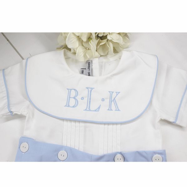 Boys Bobby Suit White Blue with Portrait Collar - Hiccups Children's ...