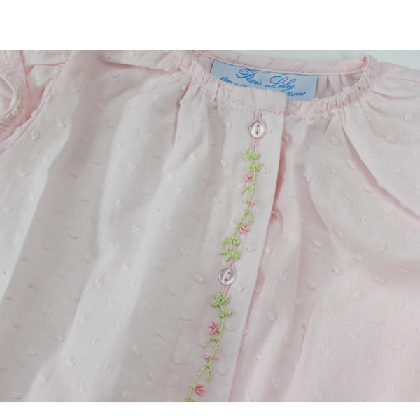 Pixie Lily Pink Swiss Dot Daygown Heirloom Take Home Outfit Baby Girl ...